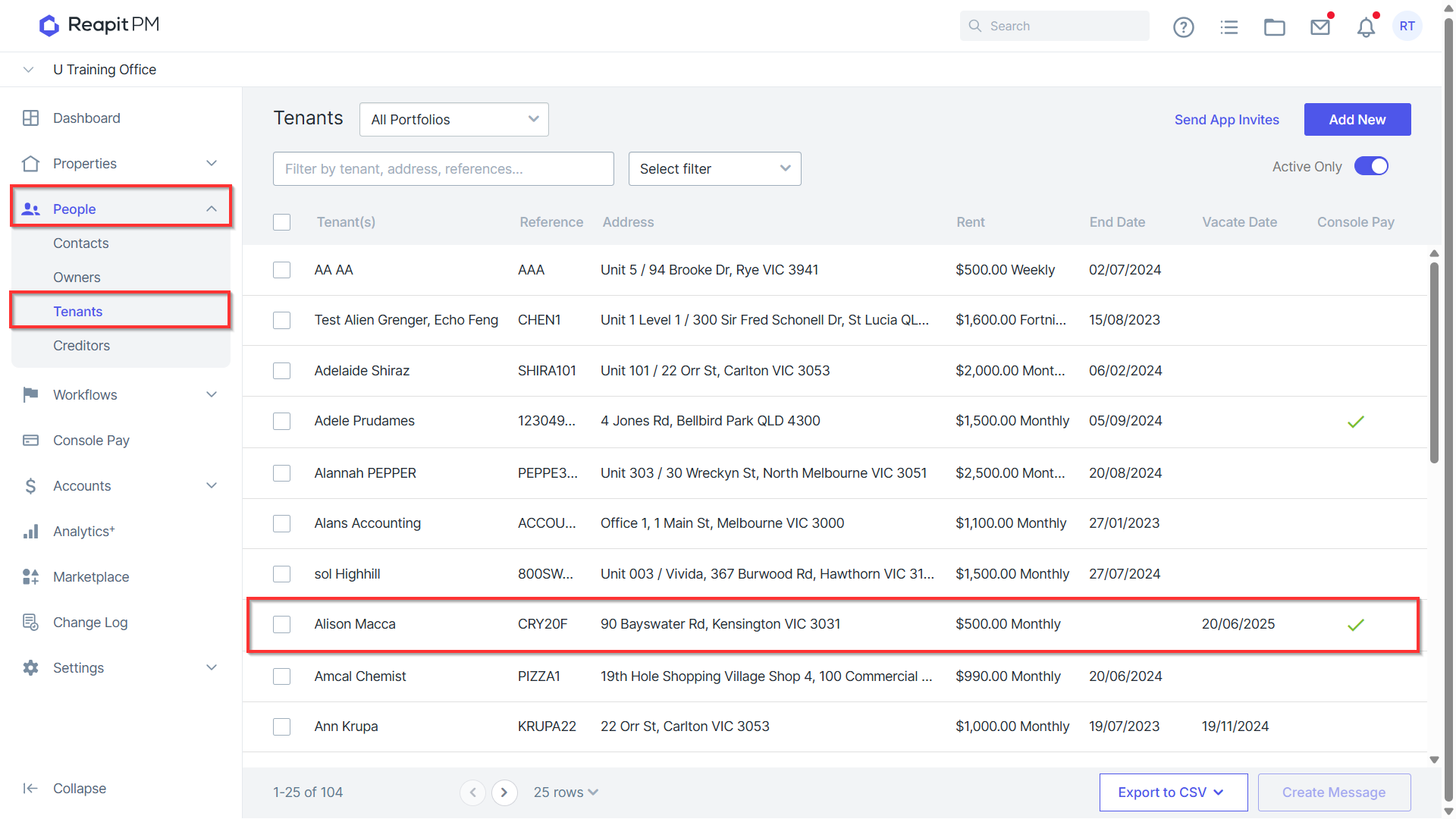 Console Pay in the Vacate Workflow