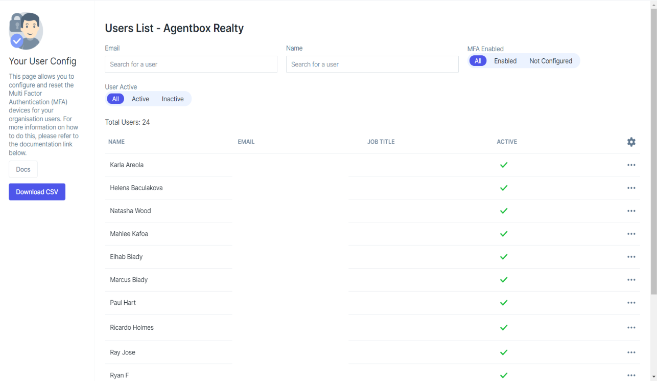 Managing Multi-Factor-Authentication (MFA) as the Master User